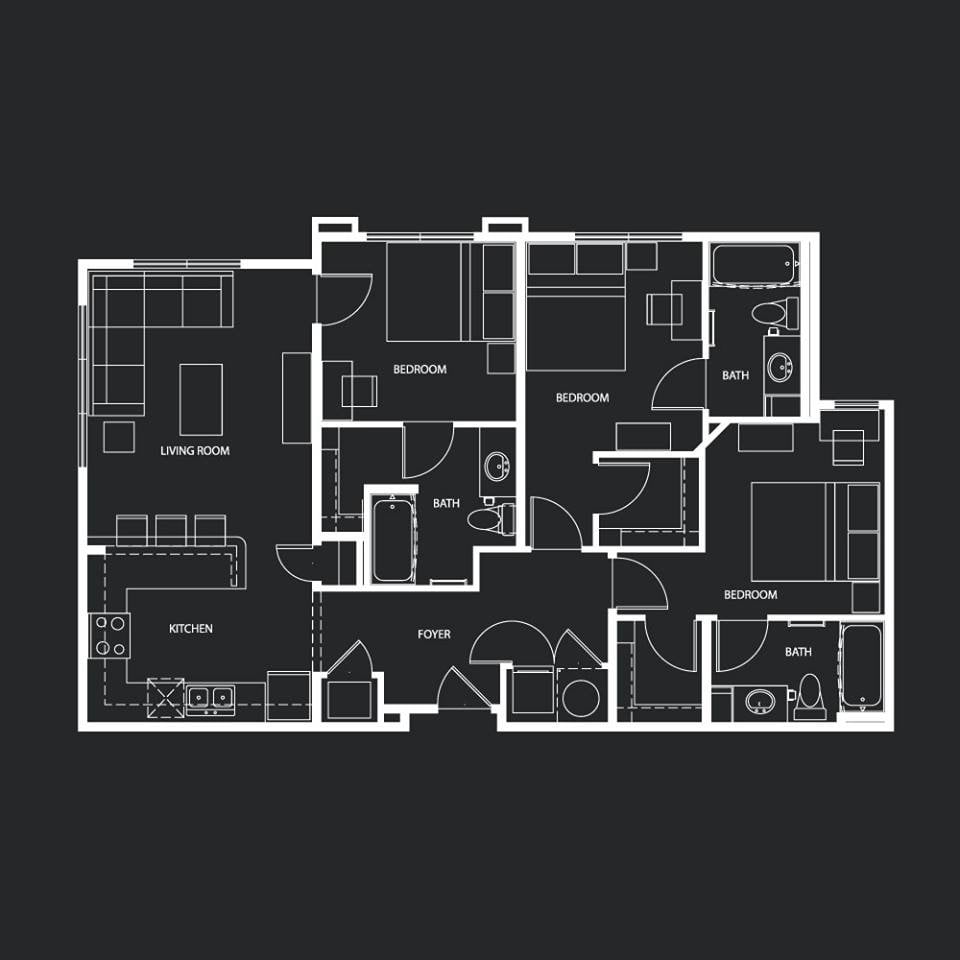 3 Bedroom Apartments at Todd - Spacious and Modern